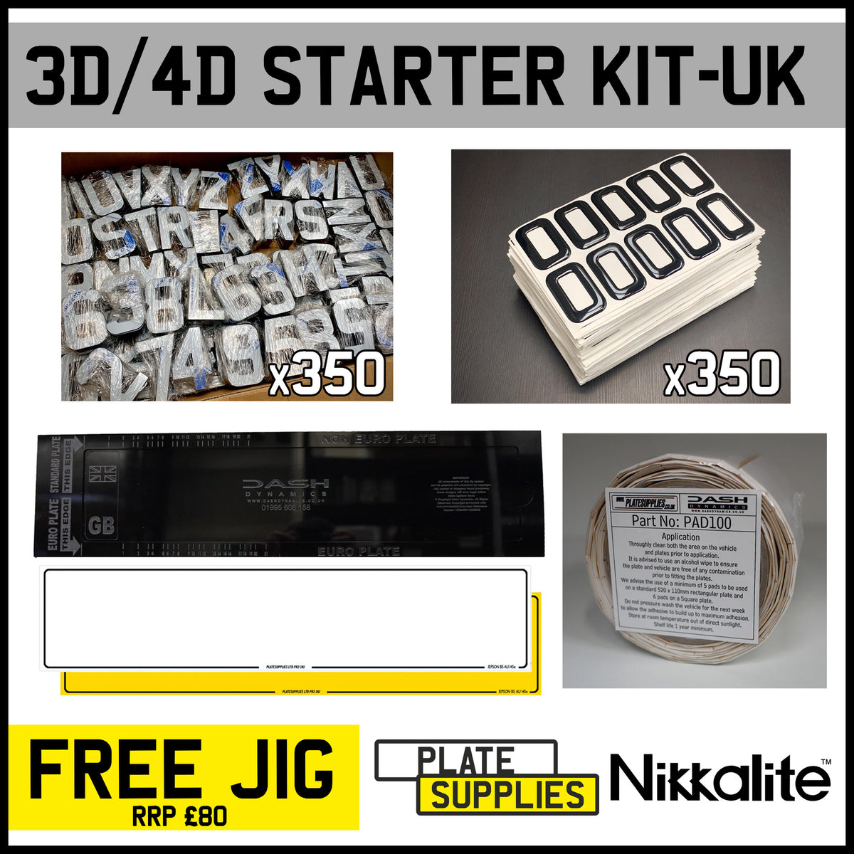 3D/4D Number Plate Starter Kit - UK – Plate Supplies
