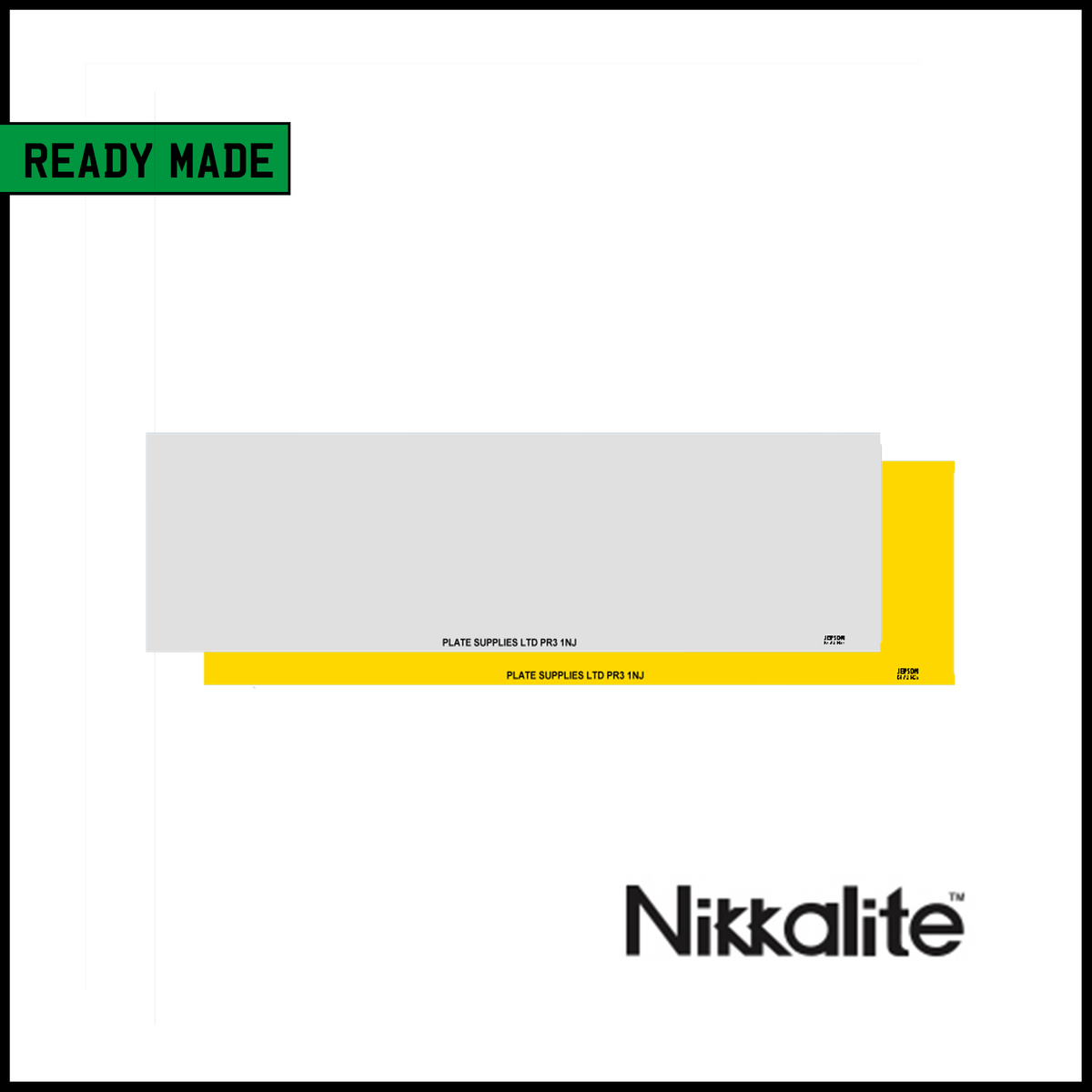 Ready Made Short 11 Inch Number Plates - Nikkalite – Plate Supplies