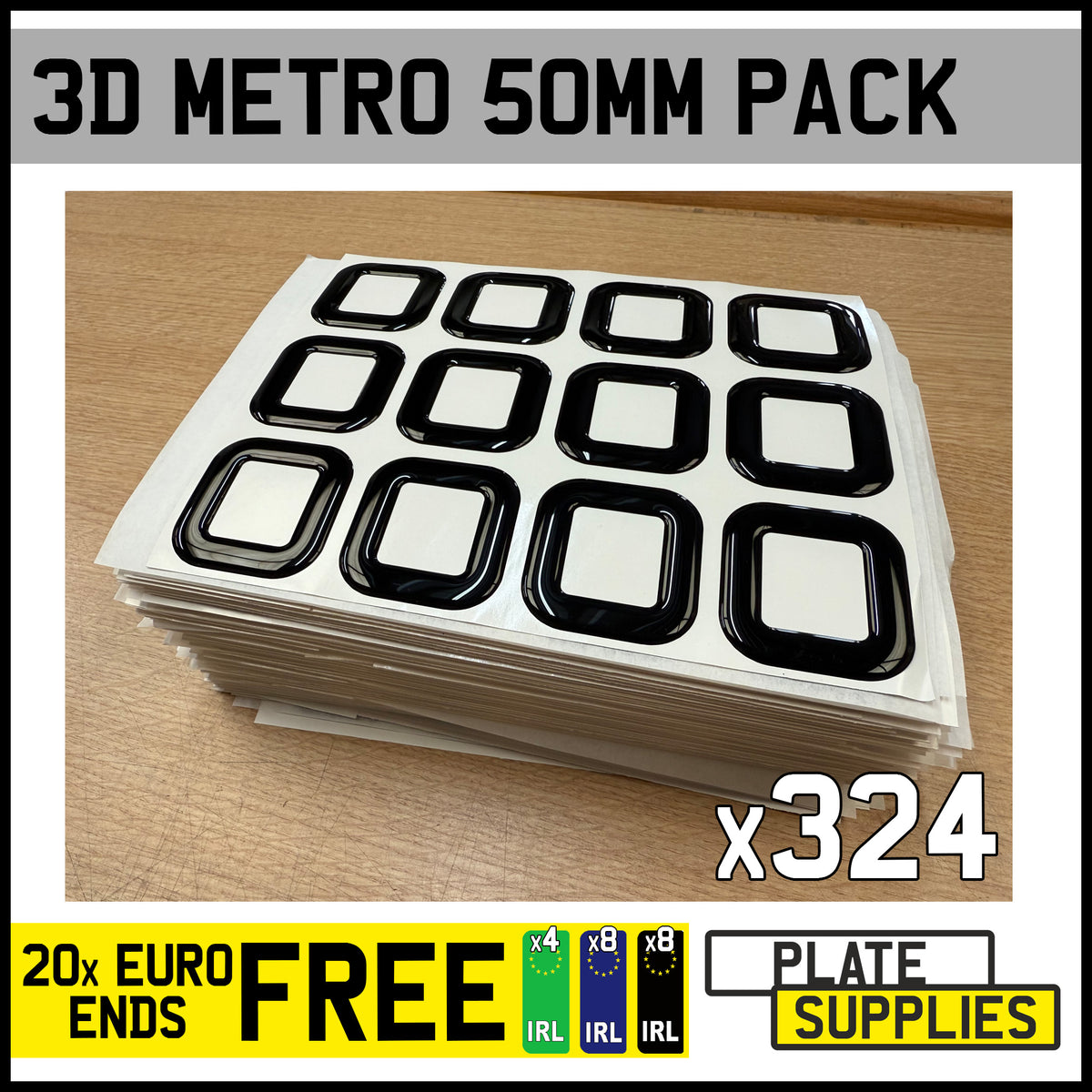 Metro 50mm 3D Gel Starter Pack & FREE Euro Ends – Plate Supplies