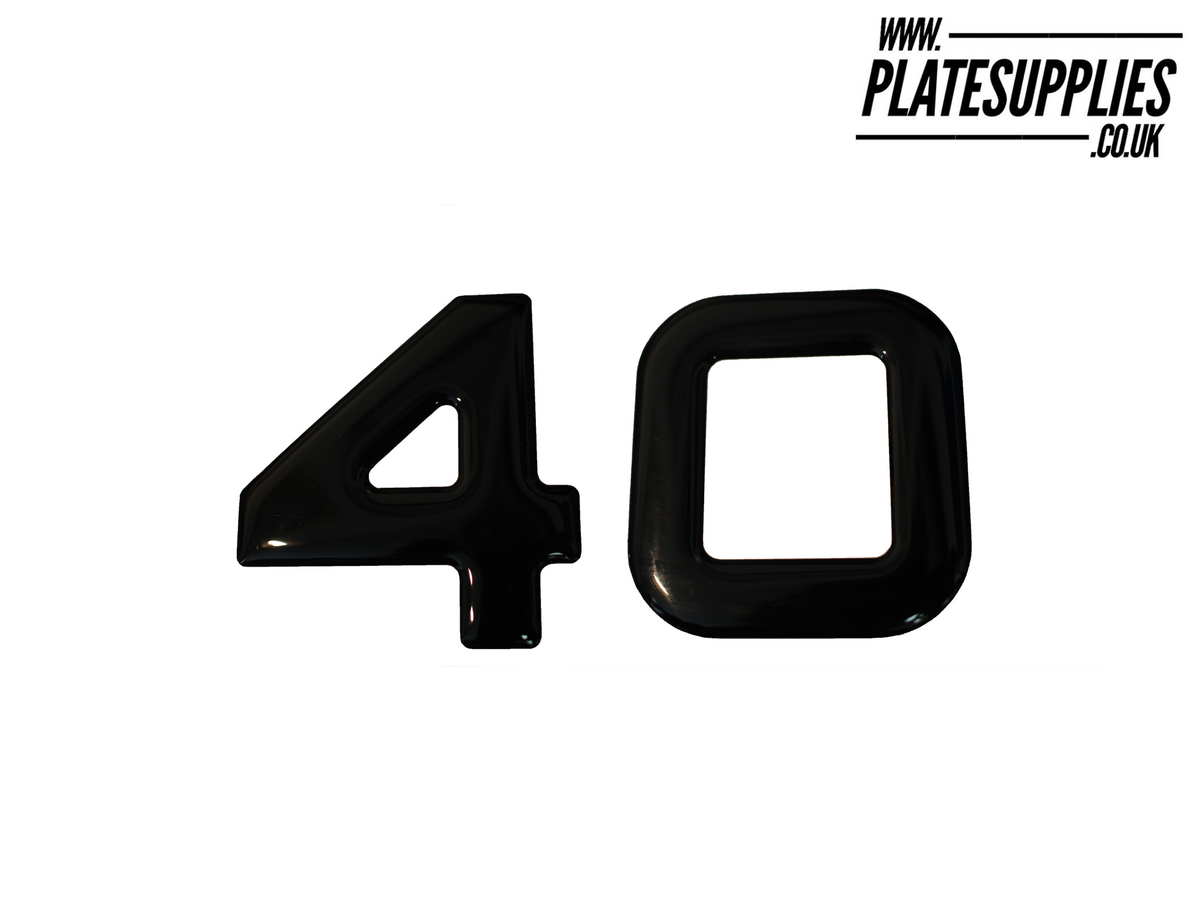 3D Metro (40mm) Gel Resin Number Plate Letters – Plate Supplies