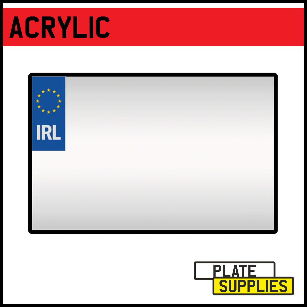 Irish Square Number Plate Acrylic – Plate Supplies