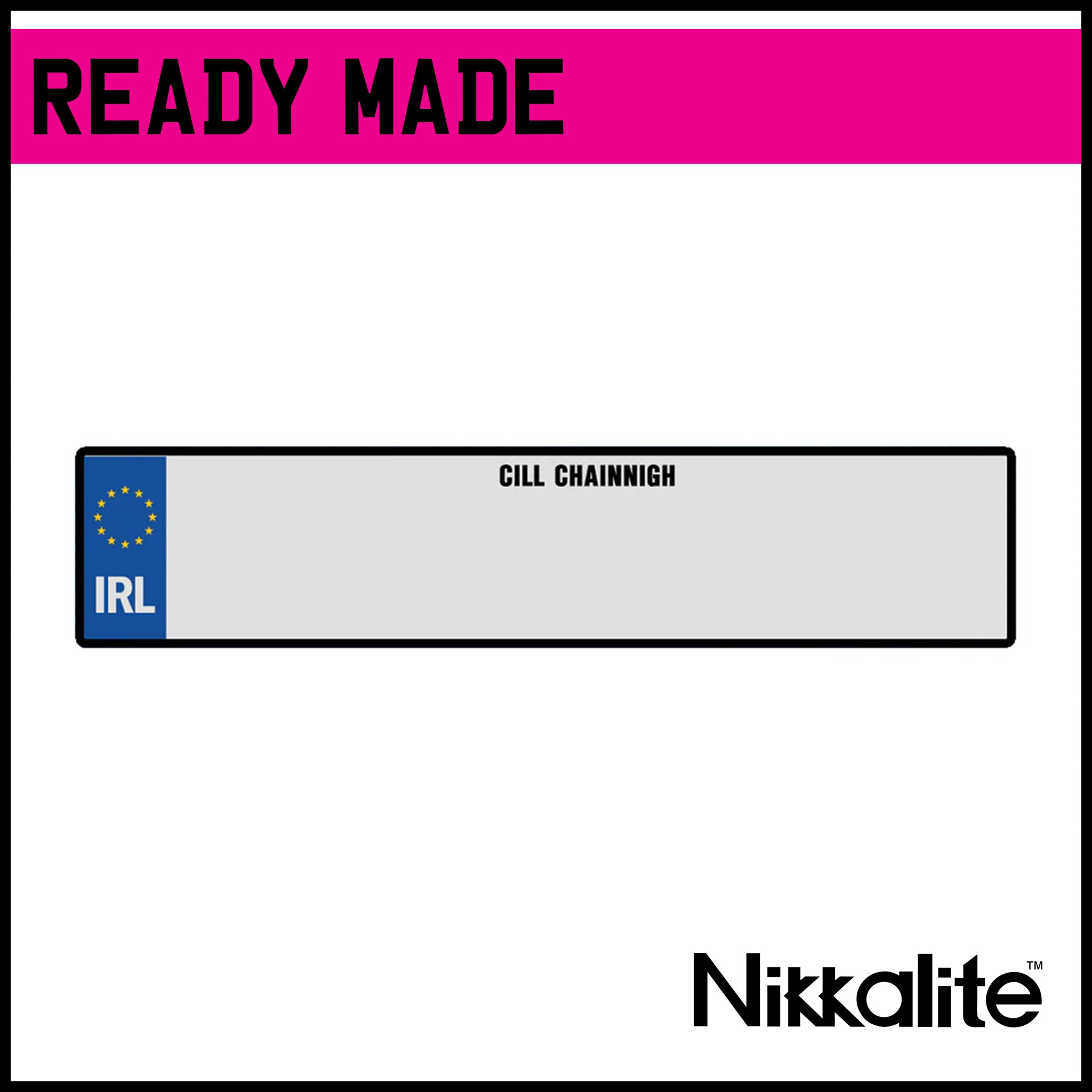 Ready Made Standard IRL Number Plate - County Kilkenny – Plate Supplies
