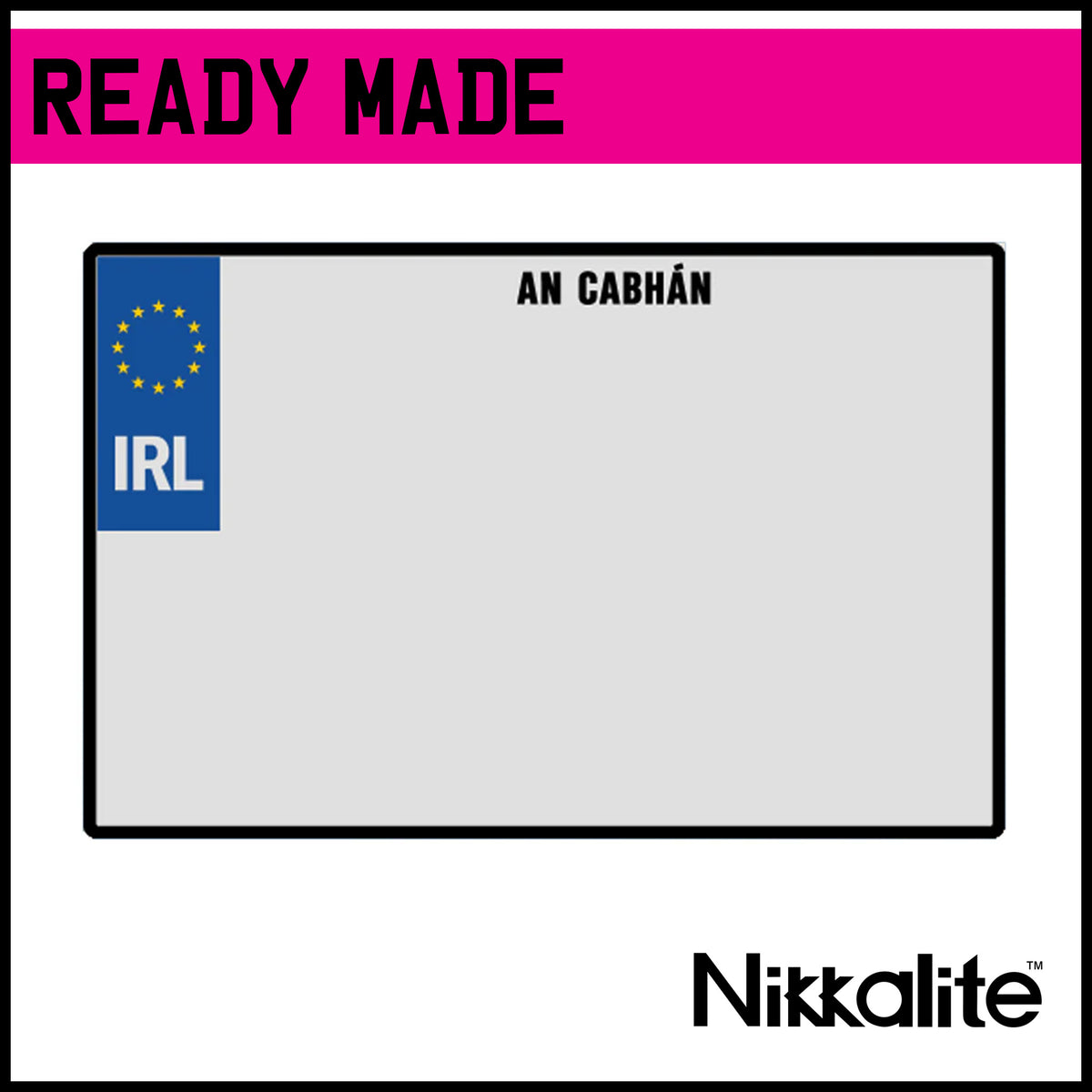 Ready Made Square IRL Number Plate - County Cavan – Plate Supplies