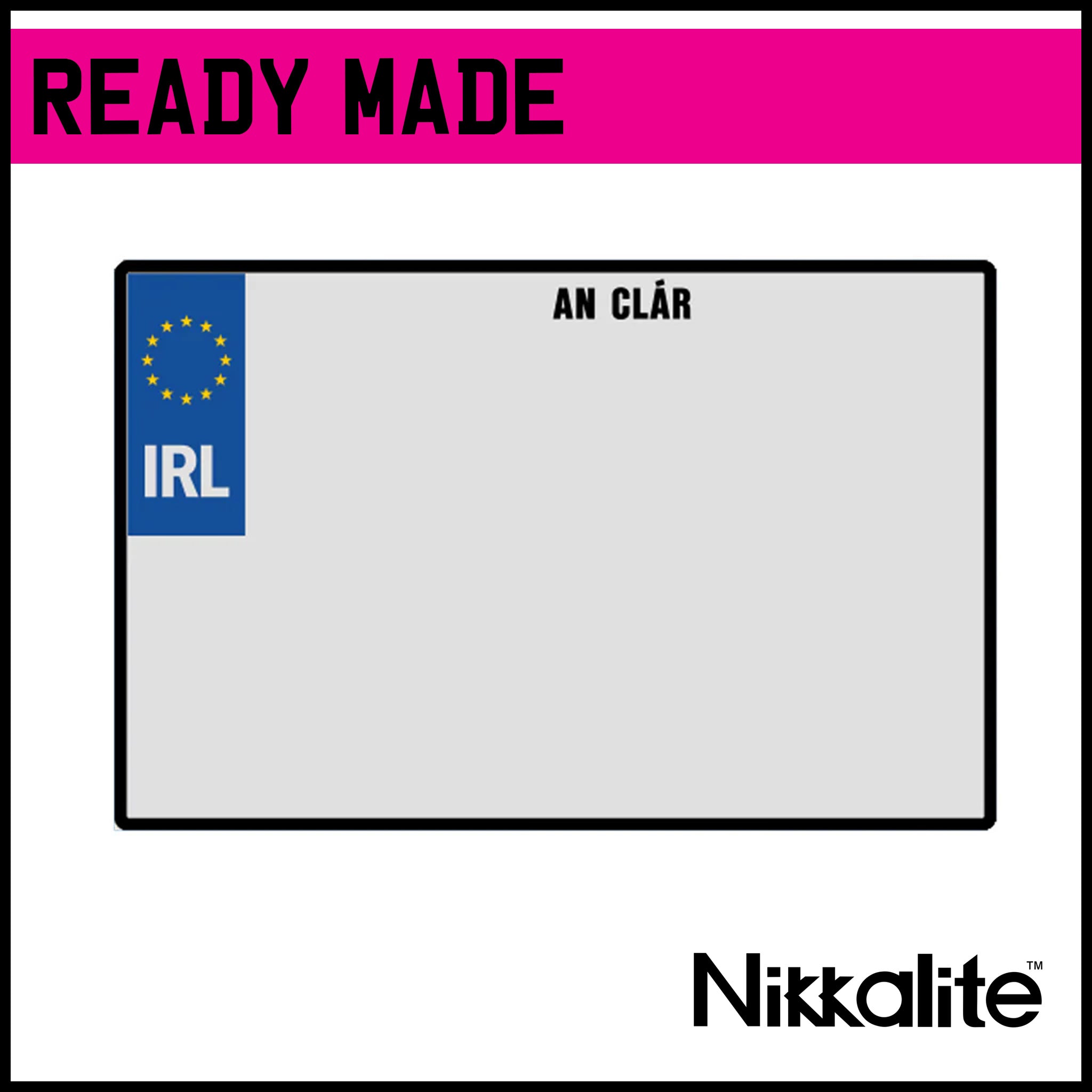 Ready Made Square IRL Number Plate - County Clare – Plate Supplies