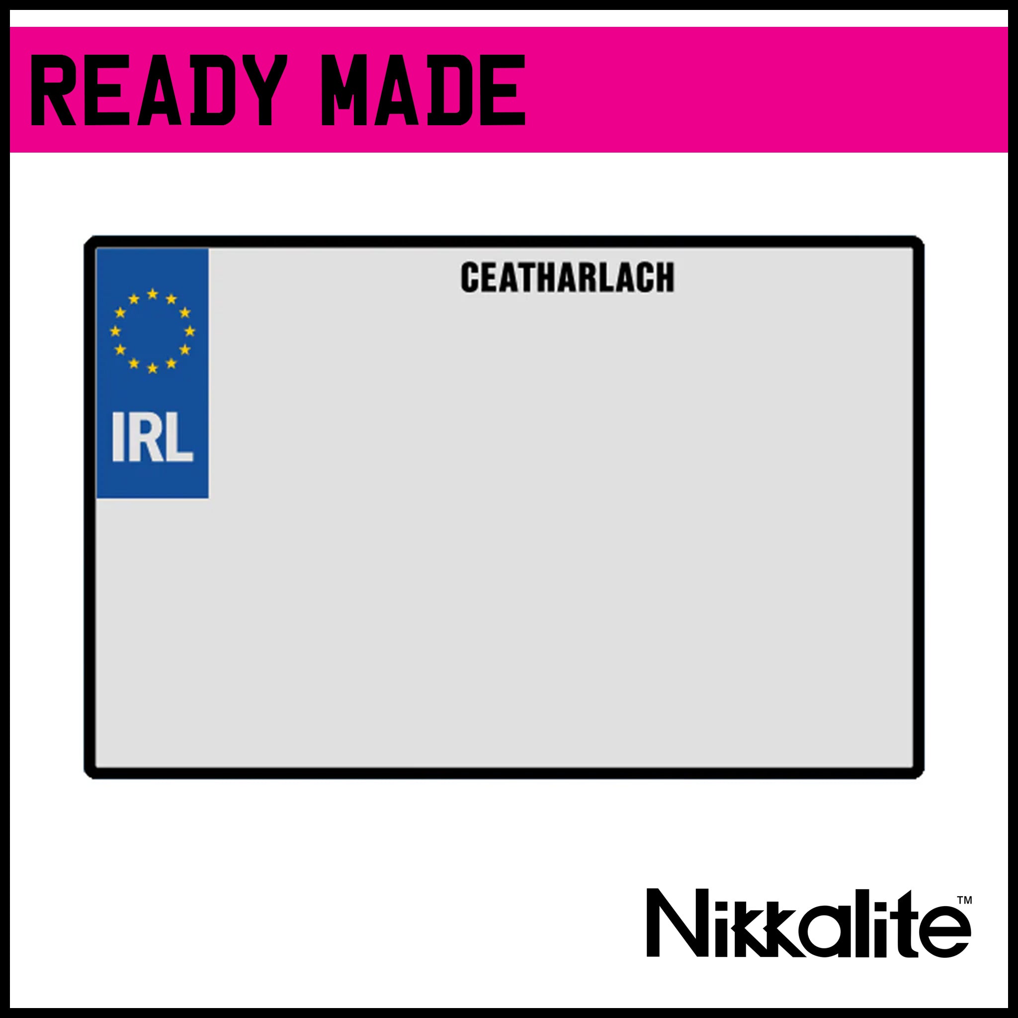 Ready Made Square IRL Number Plate - County Carlow – Plate Supplies