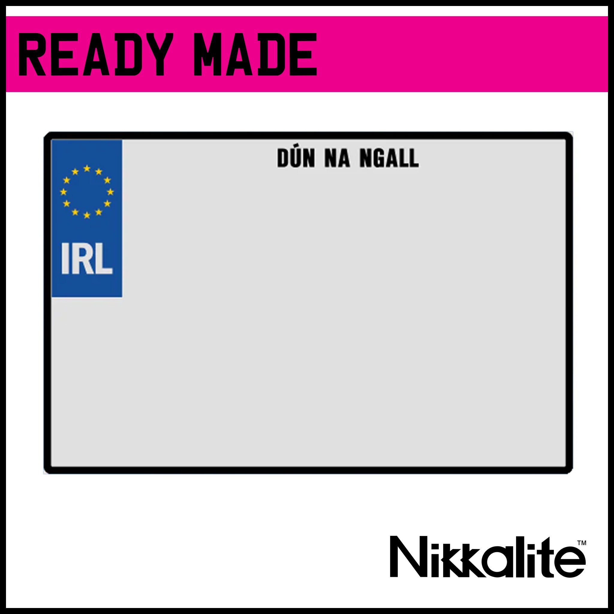 Ready Made Square IRL Number Plate - County Donegal – Plate Supplies