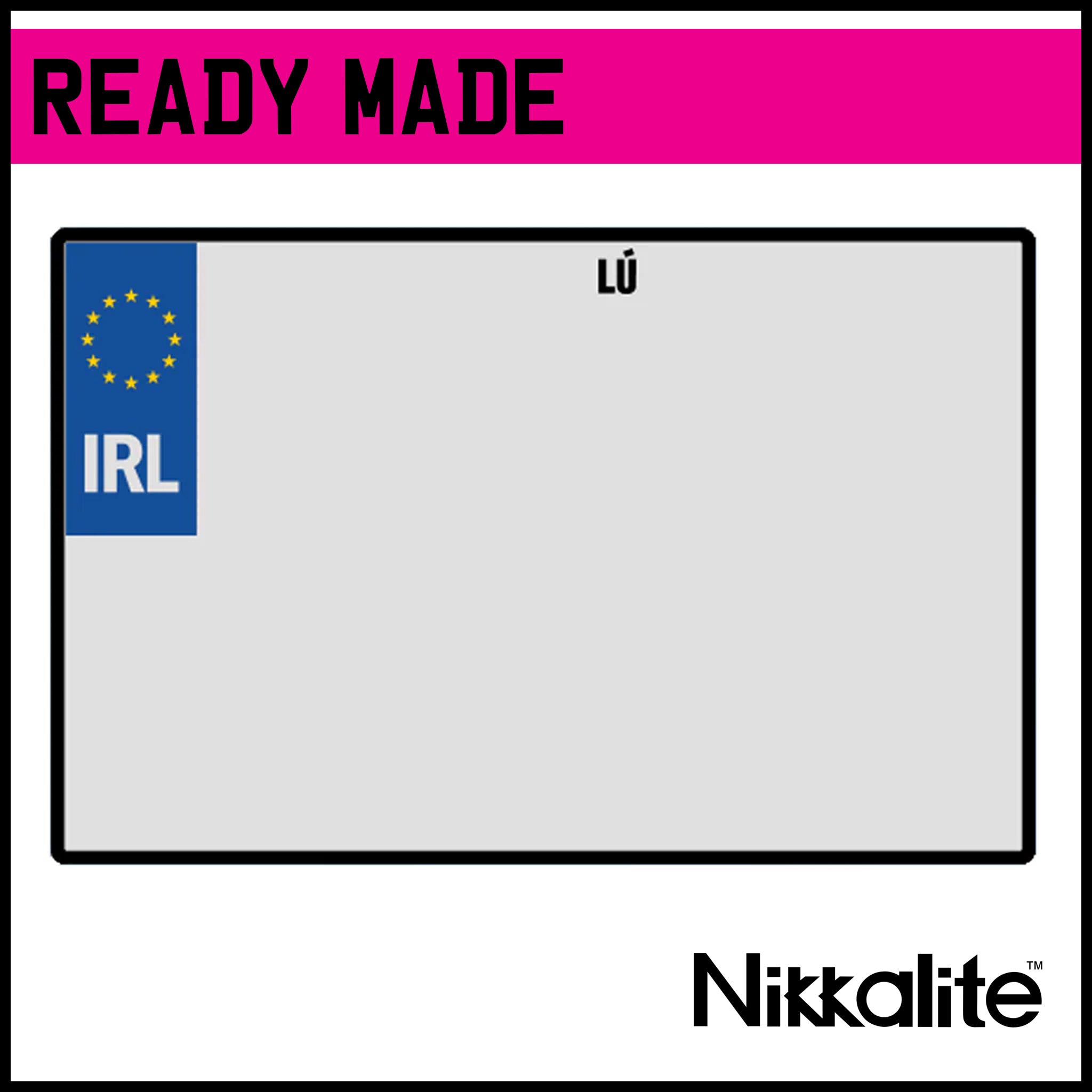 Ready Made Square IRL Number Plate - County Louth – Plate Supplies