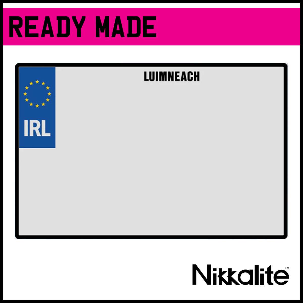 Ready Made Square IRL Number Plate - County Limerick – Plate Supplies