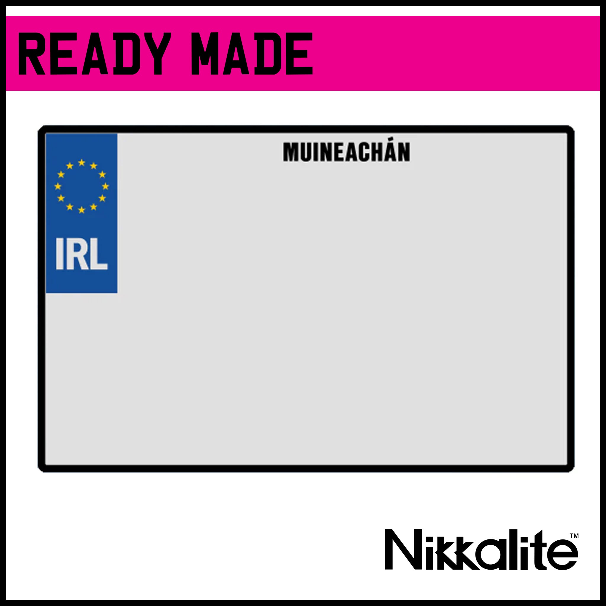 Ready Made Square IRL Number Plate - County Monaghan – Plate Supplies