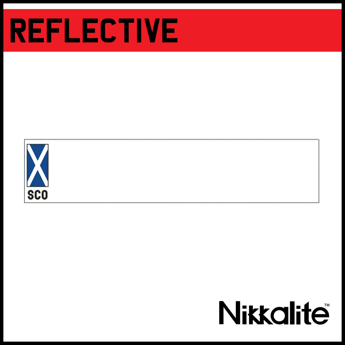 White Oblong Reflective Blank - SCO – Plate Supplies