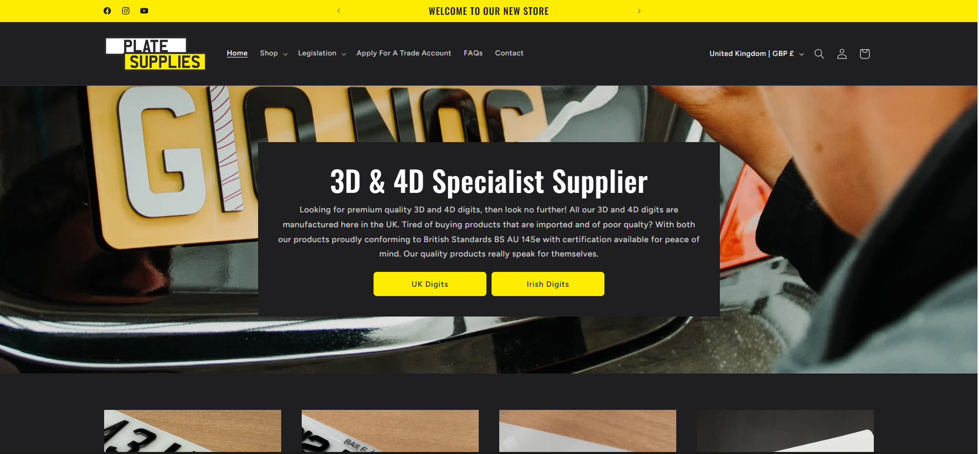 Plate Supplies UK - Premium Trade Number Plate Supplies 4D & 3D