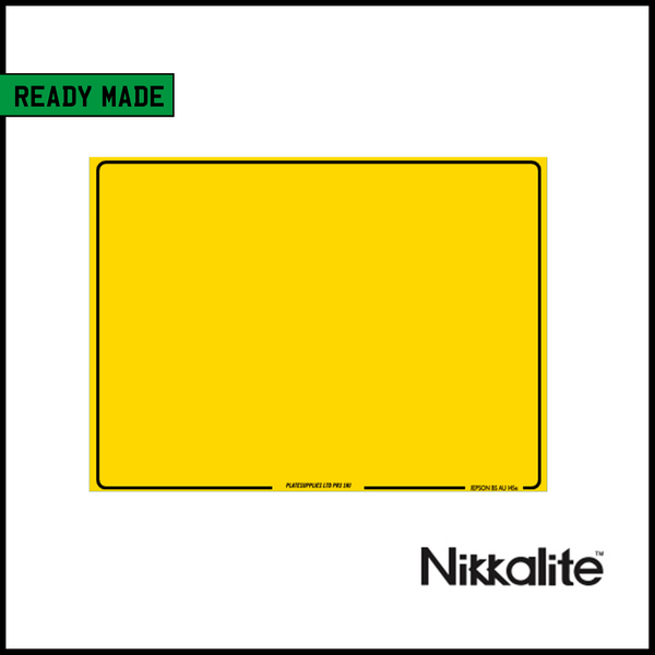 Ready Made Yellow 4x4 Number Plate with Border (Land Rover) – Plate ...