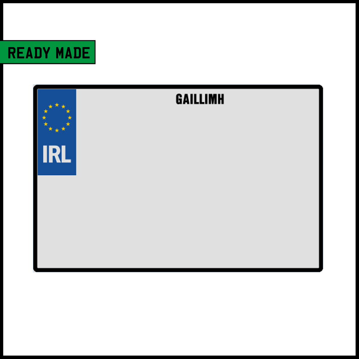 Ready Made Square IRL Number Plate - County Galway – Plate Supplies