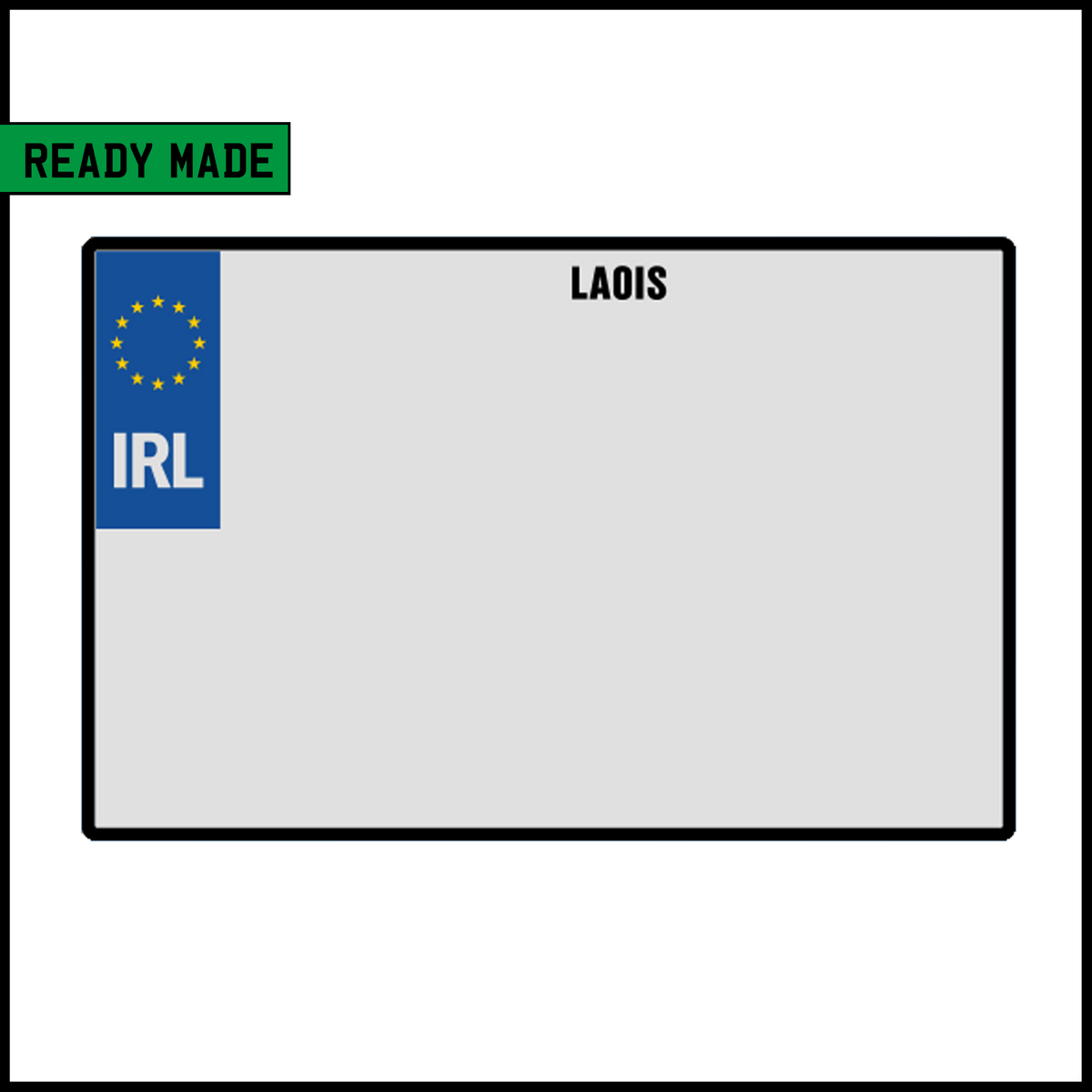 Ready Made Square IRL Number Plate - County Laois – Plate Supplies
