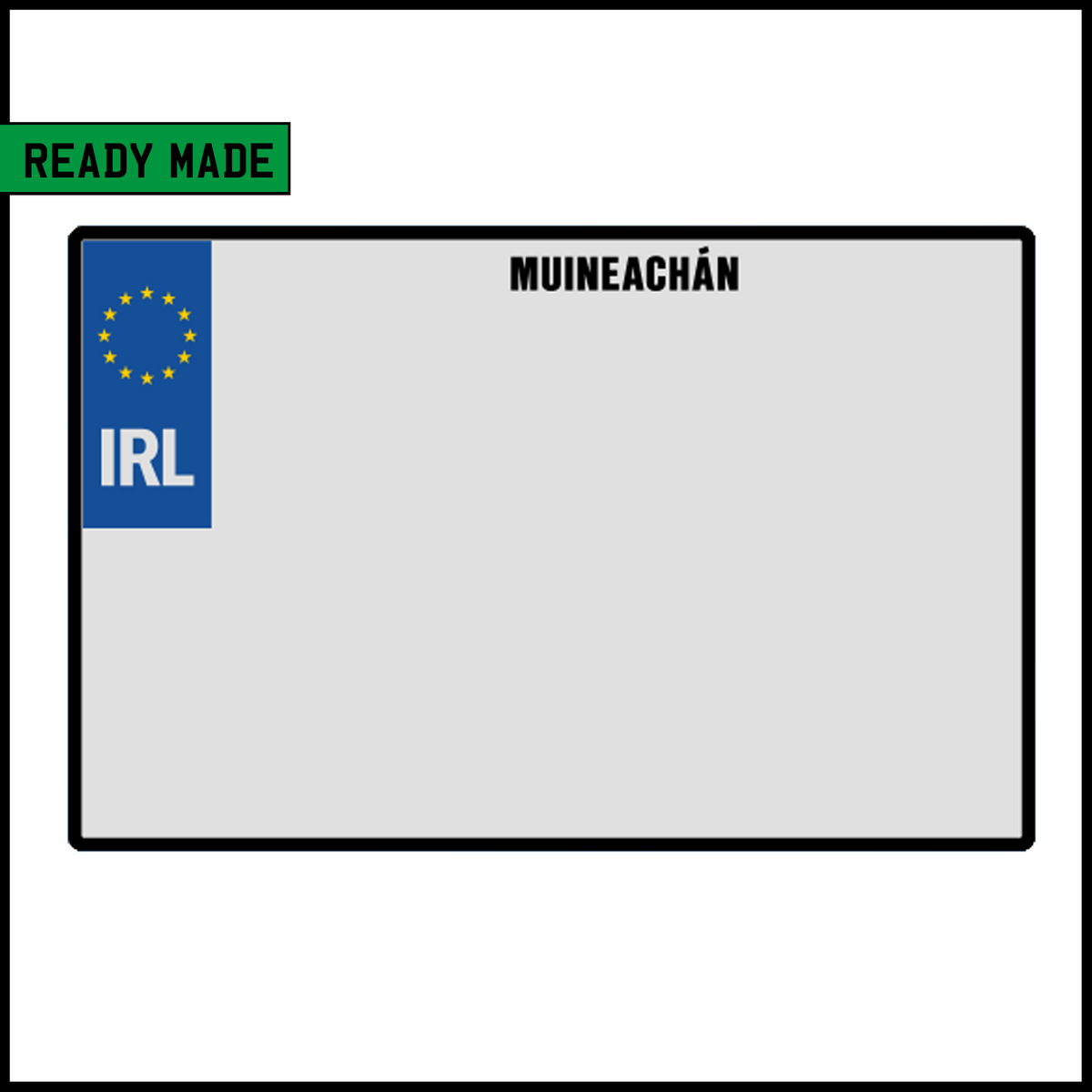 Ready Made Square IRL Number Plate - County Monaghan – Plate Supplies
