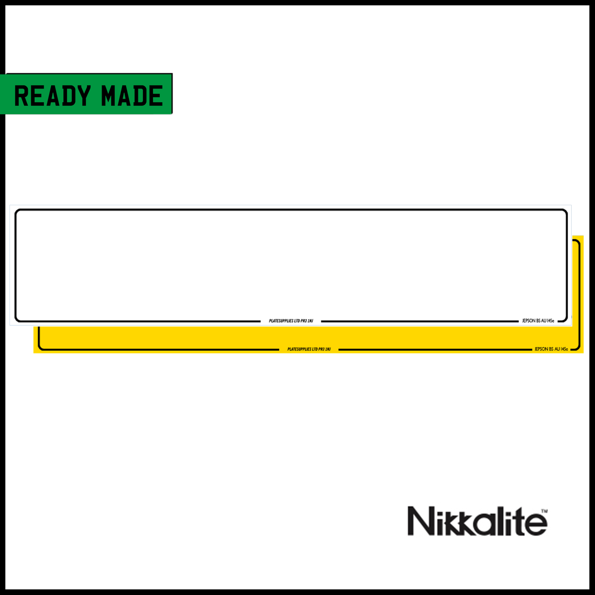 Ready Made Oblong Number Plates - Nikkalite – Plate Supplies
