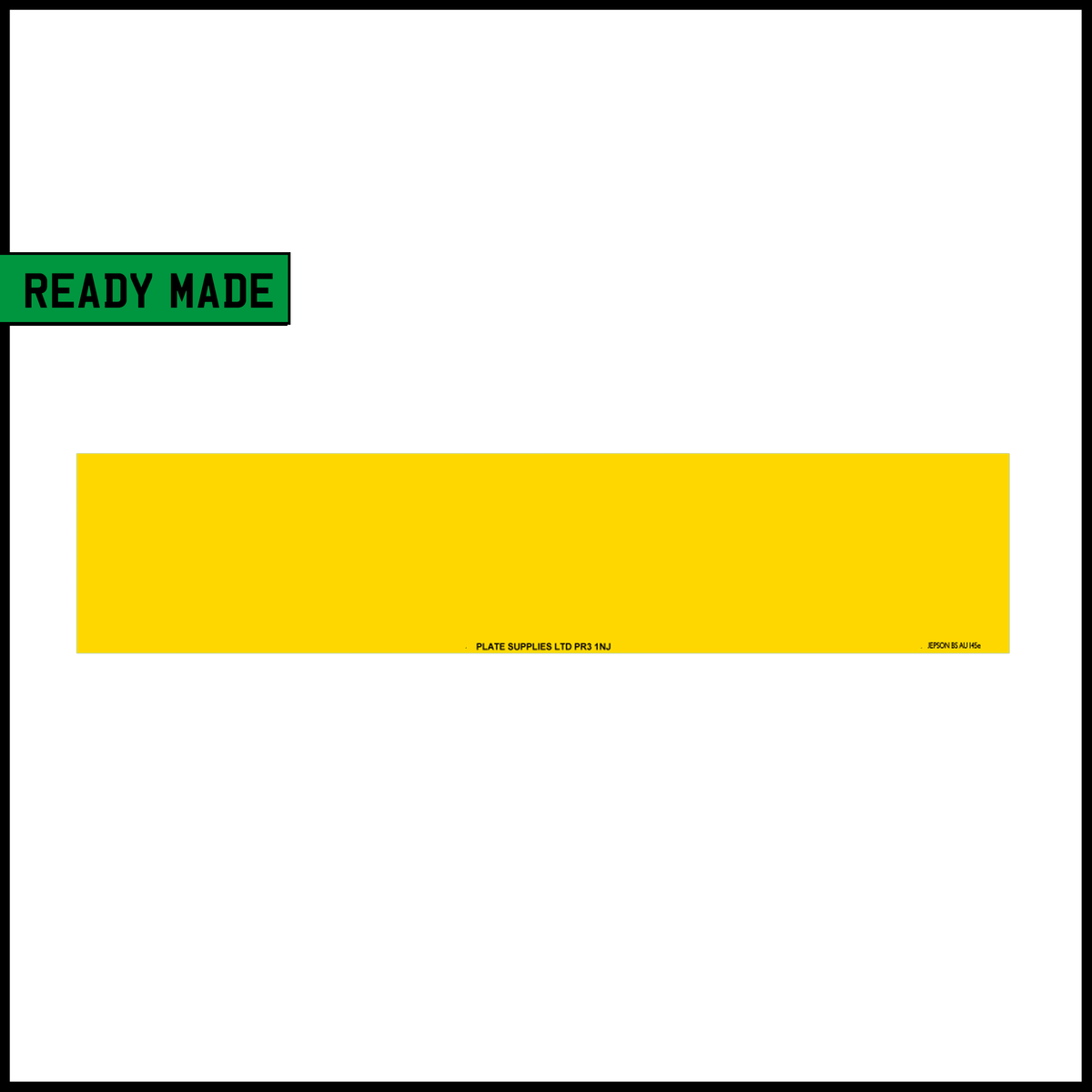 Ready Made Yellow Oblong Number Plate with BS Tag - Nikkalite – Plate ...