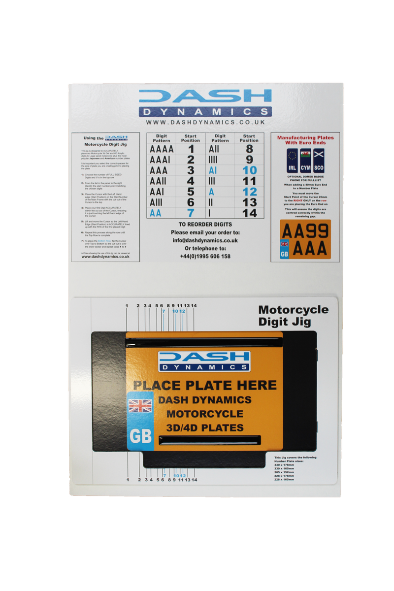 UK Motorcycle & US Import Number Plate Jig – Plate Supplies